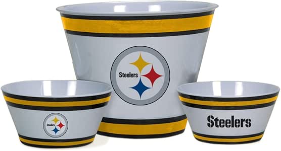 Amazon.com : Pittsburgh Steelers Melamine Serving Set : Sports Fan ...