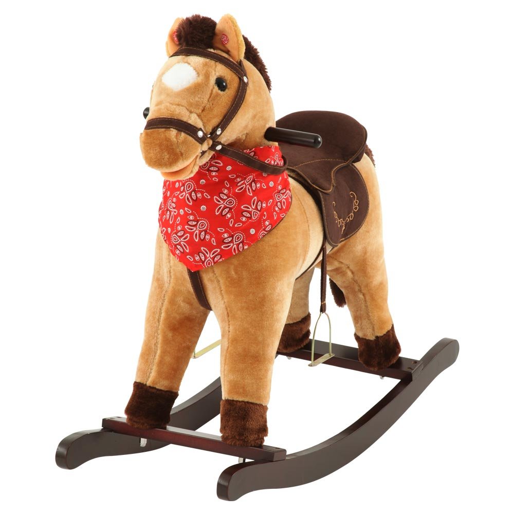 Mua Bon Furnishings Ridable Plush Rocking Cute Vehicle Rocking Horse ...