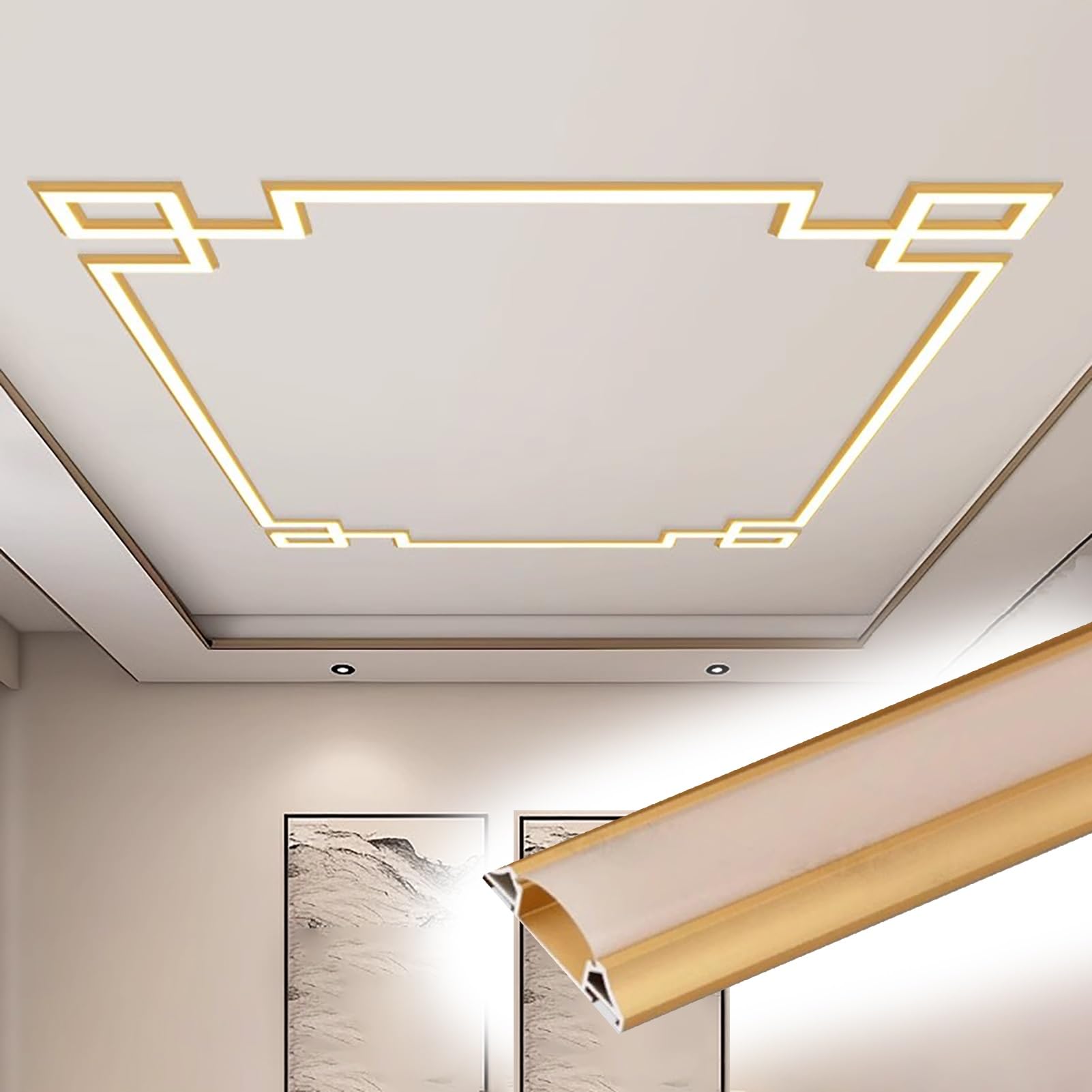 Mua Gold Led Indirect Lighting Aluminum Channel, Crown Moulding Led ...