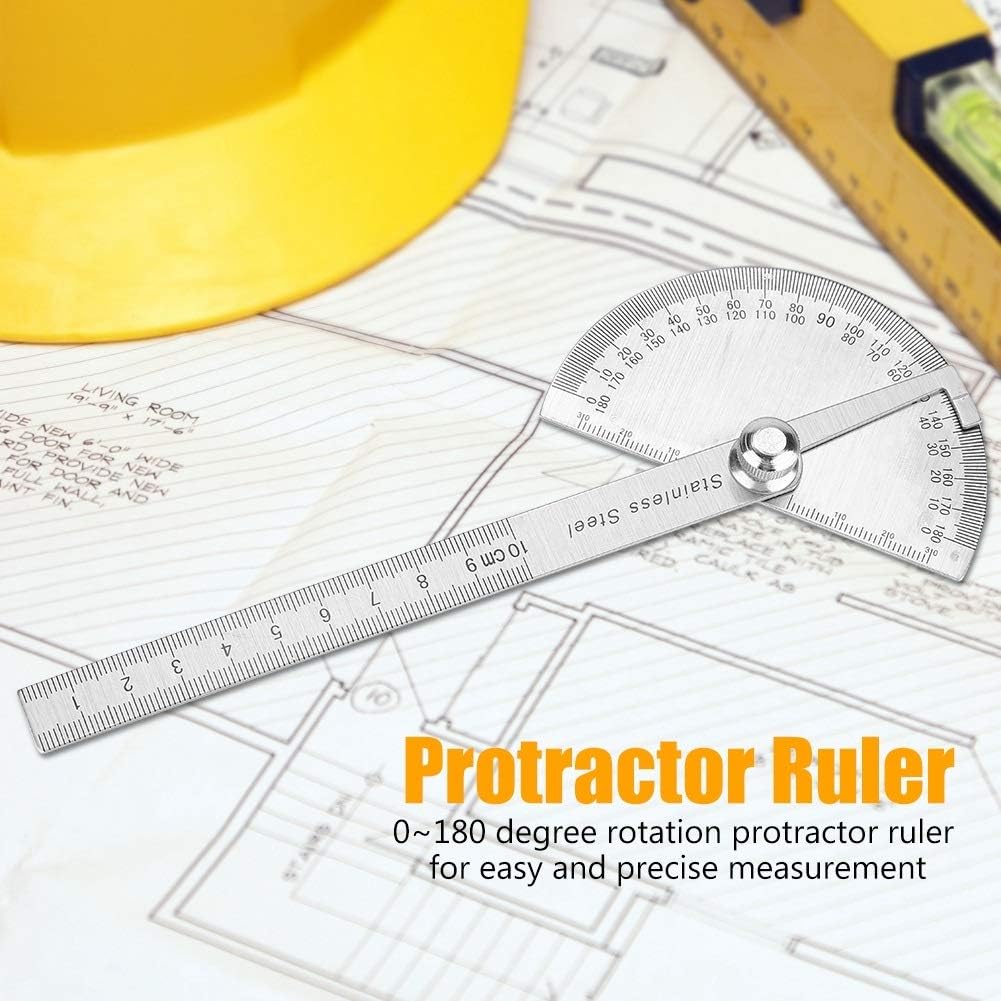 Metal Ruler – Delaman Stainless Steel 0-180 Degree Protractor Arm ...