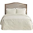 Amazon.com: Madison Park Quebec Split Corner Quilted Bedspread Classic ...