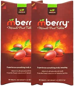 Amazon.com: mberry Miracle Fruit Tablets, 10-Count (Pack of 2 ...