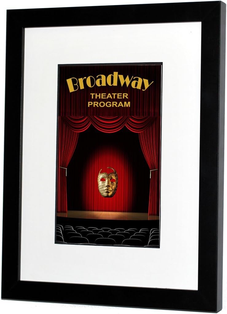Amazon.com - Broadway Playbill Frame -Satin Black Finish with White Mat