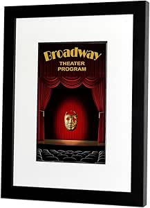 Amazon.com - Broadway Playbill Frame -Satin Black Finish with White Mat