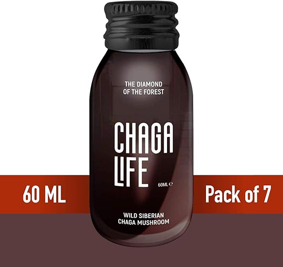 CHAGA LIFE Chaga Mushroom Shot Pack of 7 x 60ml Bottles 3 X Strength of ...