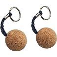 Amazon.com: 35mm Floating Cork Ball Keyring Float Keychain for Kayaking ...