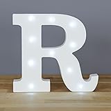 Up in Lights Decorative LED Alphabet White Wooden Letters - Letter A ...