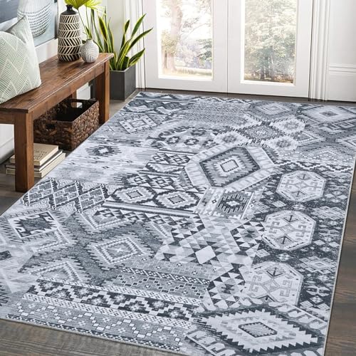 CAREMEE Machine Washable Area Rug 3x5 Tribal Entryway Mat Vintage ...