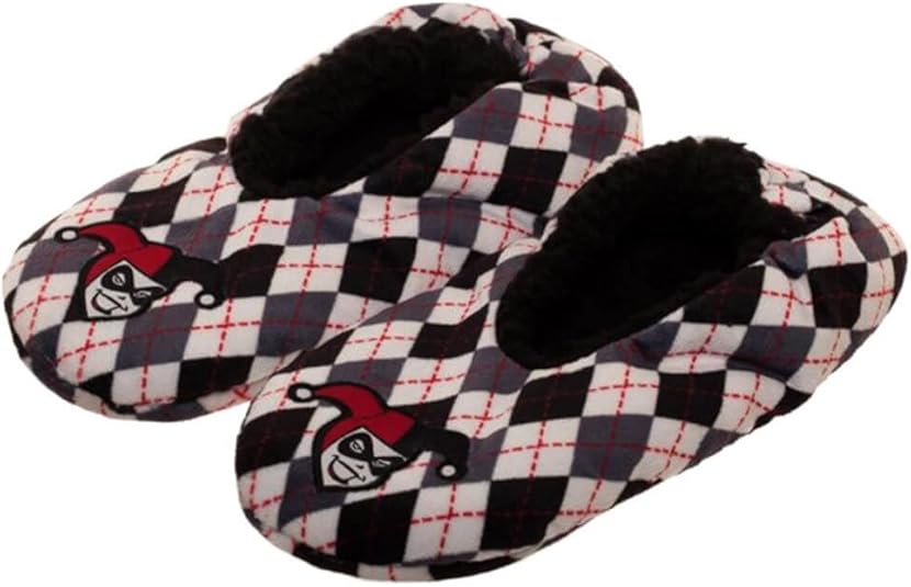Amazon.com | DC Comics Harley Quinn Cozeez Slippers, Small/Medium ...