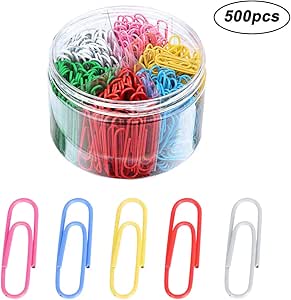Caja Clips Oficina,500 Unidades Oficina Papelería, 33 mm Clips de Papel ...