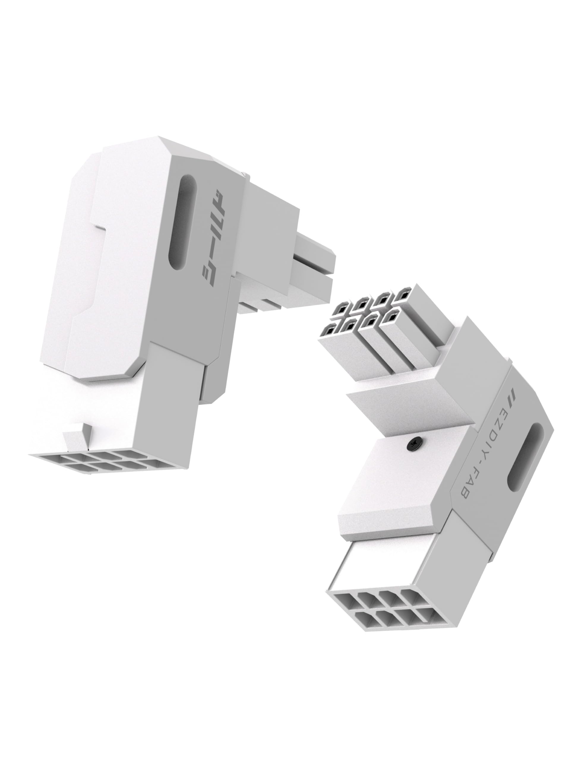 EZDIY-FAB Shield Series 8-Pin PCIe GPU Power Adapter,90-Degree Angled ...