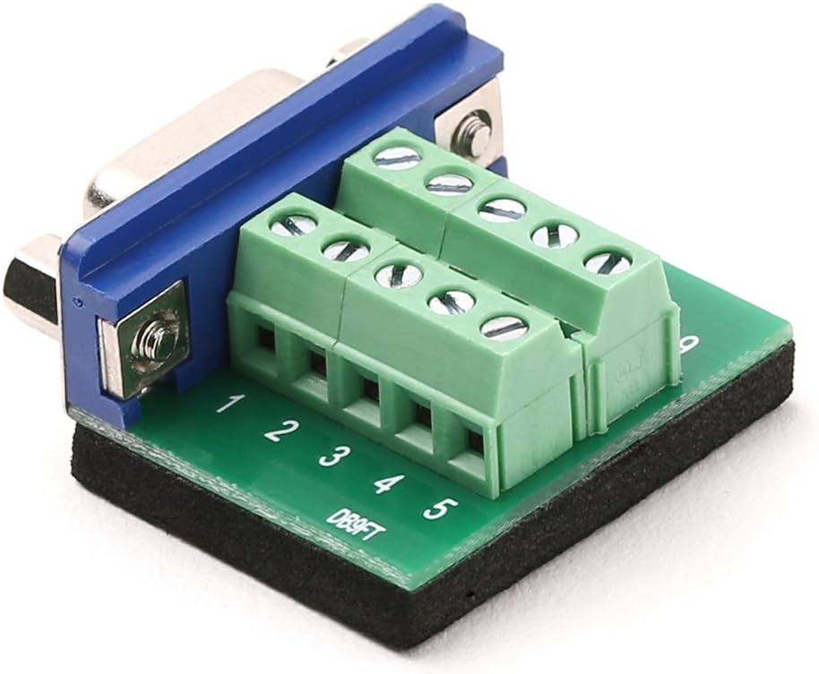 DB9 breakout board DB9 RS232 serial female to terminal block 10P ...