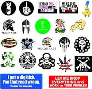 Amazon.com: Premium Funny Sticker Pack (22 Stickers) For Your Car ...