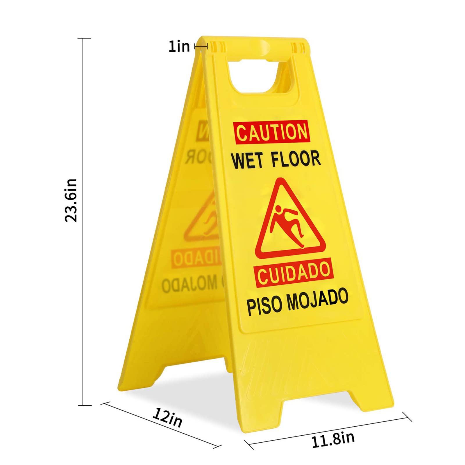 Mua StrLon Caution Wet Floor Sign Bilingual Foldable Sturdy Warning ...