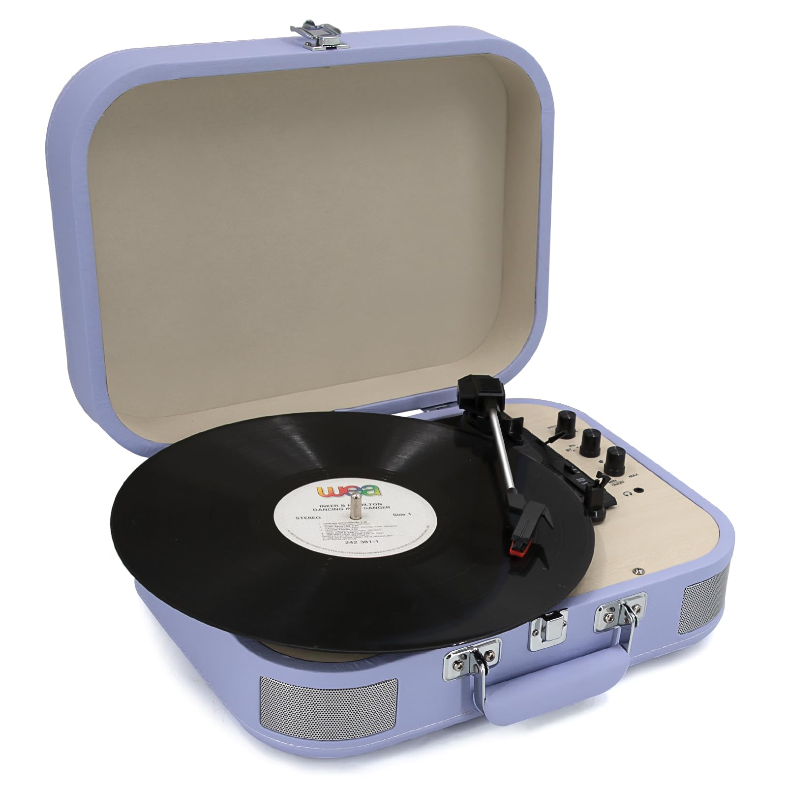 Vinyl Record Player, 3-Speed Belt-Drive Turntable with Stereo Speakers ...