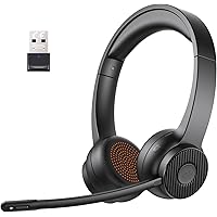 Amazon.com: Wireless Headset for PC, Bluetooth 5.2 Headset with USB ...