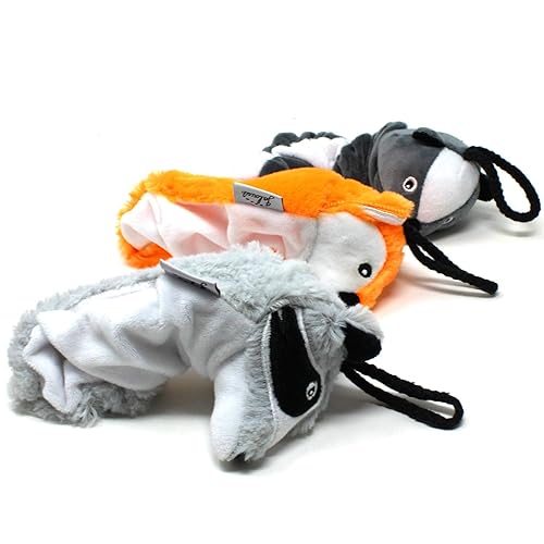 Jalousie Dog Flirt Pole Compatible Toys - Three Squeaky Plush Toys ...