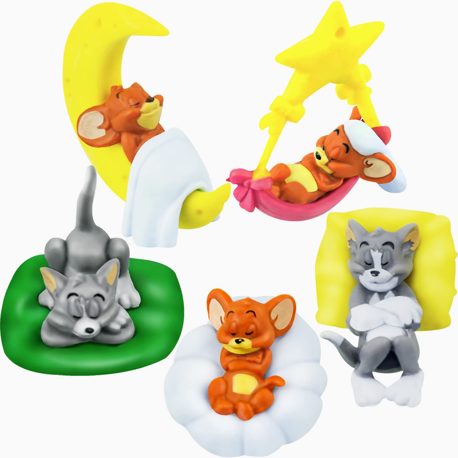 Mua 5PCS Cute Version PVC Tom and Jerry Sleeping Series Figure Q ...