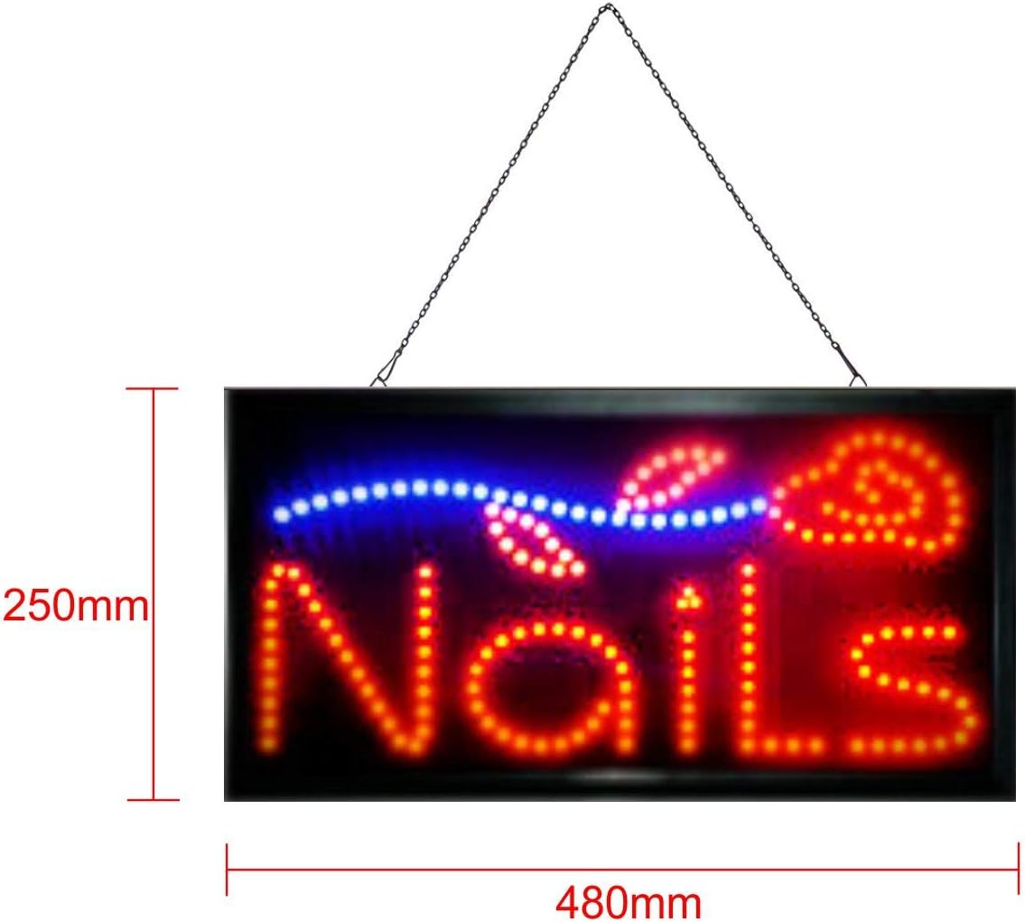 Nails LED-Sign SSS® LED Sign Bright NEON Professional Powerful Animated ...