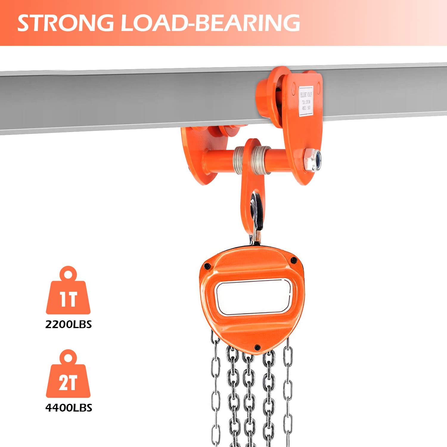 Mua Nisorpa 2 Ton Manual Trolley, 4400LBS Capacity Heavy Duty Beam ...