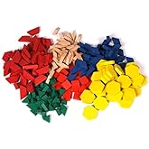 Amazon.com: hand2mind Wood Pattern Blocks for Kids, Shapes for ...