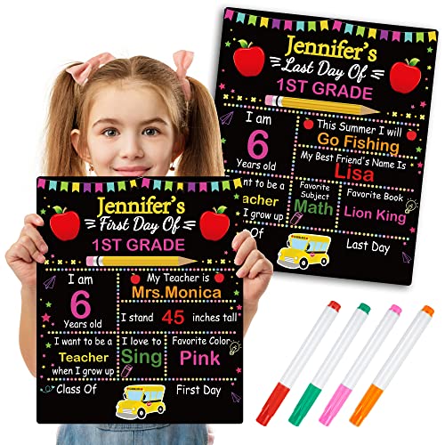 First & Last Day of School Chalkboard - Double Side Reusable 1st & Last ...