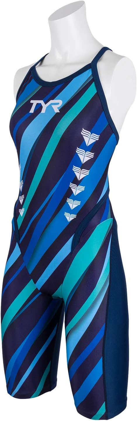 Amazon | TYR(ティア) レディース水着 競泳・練習用 スパッツ水着 TYR SCYPR-18M-BL BL M | ティア(TYR ...