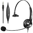 Amazon.com: 3.5mm Jack Cell Phone Headset with Microphone Noise ...