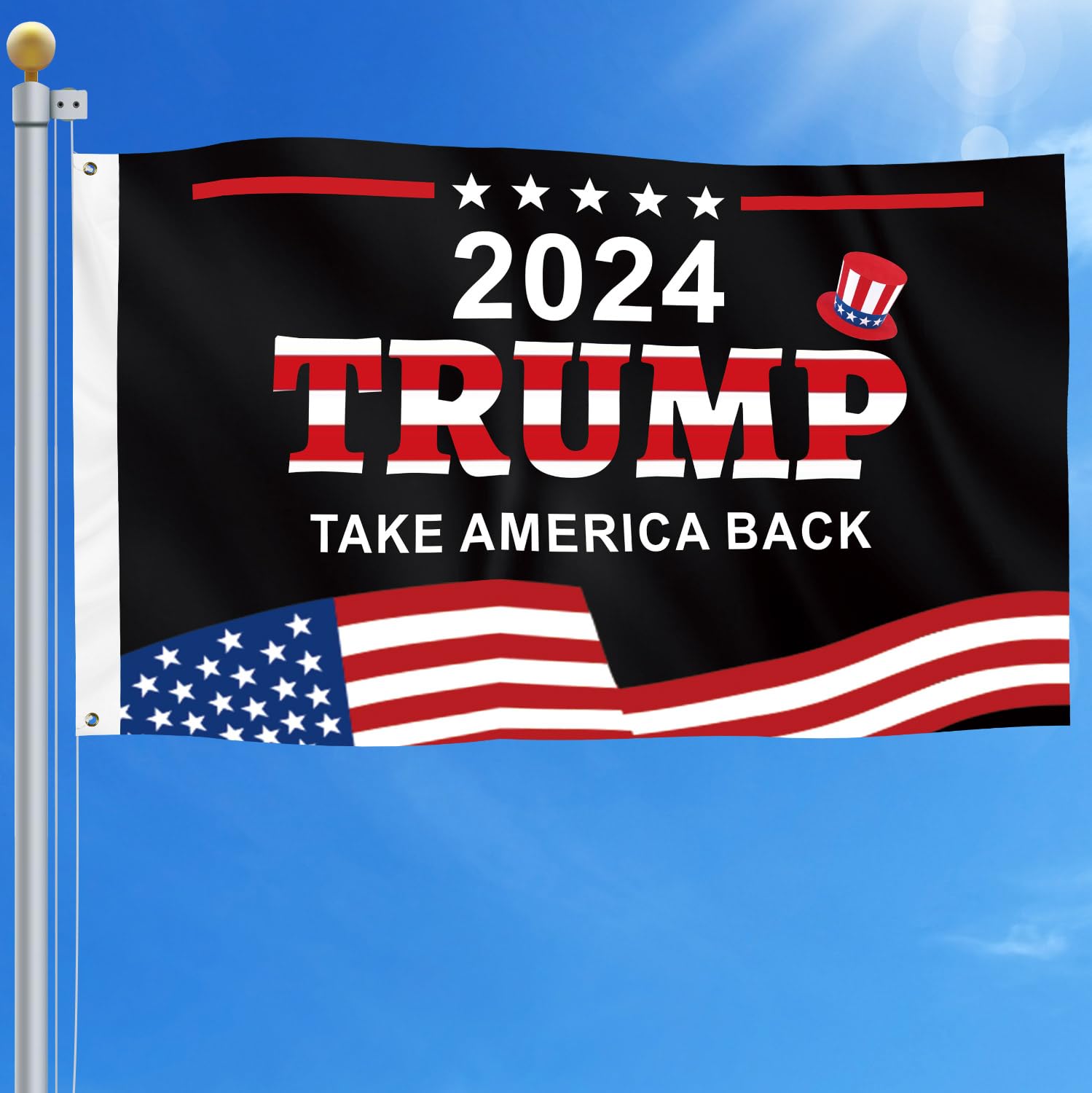 Trump 2024 Flag 3x5 Outdoor Trump Flags Clear Pattern Reinforcement ...