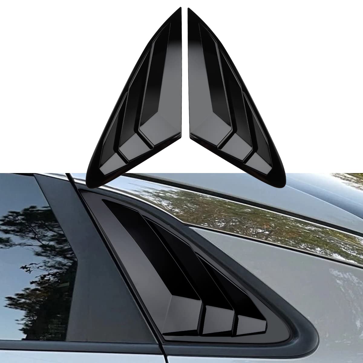 DLOVEG Rear Side Window Louvers Compatible for 2021 2022 2023 2024 2025 ...