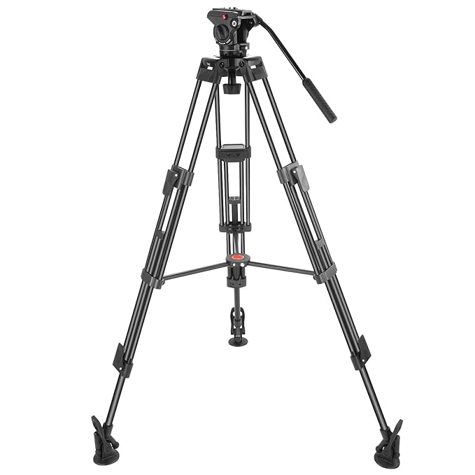 Neewer Professional Heavy Duty Video Camera Tripod, 64 inches/163 ...