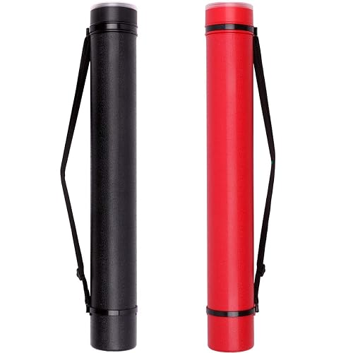 TRANSON 2-pack Durable Poster Storage Tube with Straps 24"-40 ...