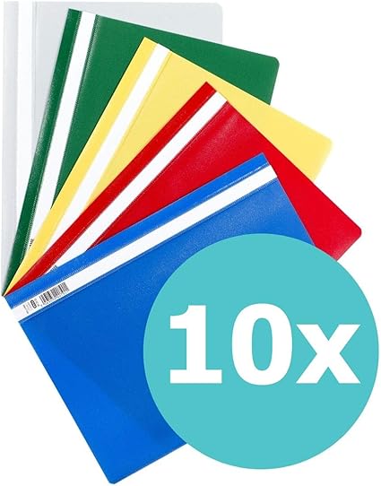 Elba 100742 File Folder A4 Pack of 10 Made from Plastic Modern 31 x 22 ...