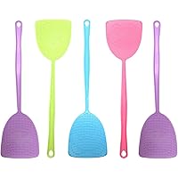 Amazon.com: Fly Swatter, 5 Pack Manual Pest Control Colorful Plastic with 17.5'' Durable Long ...