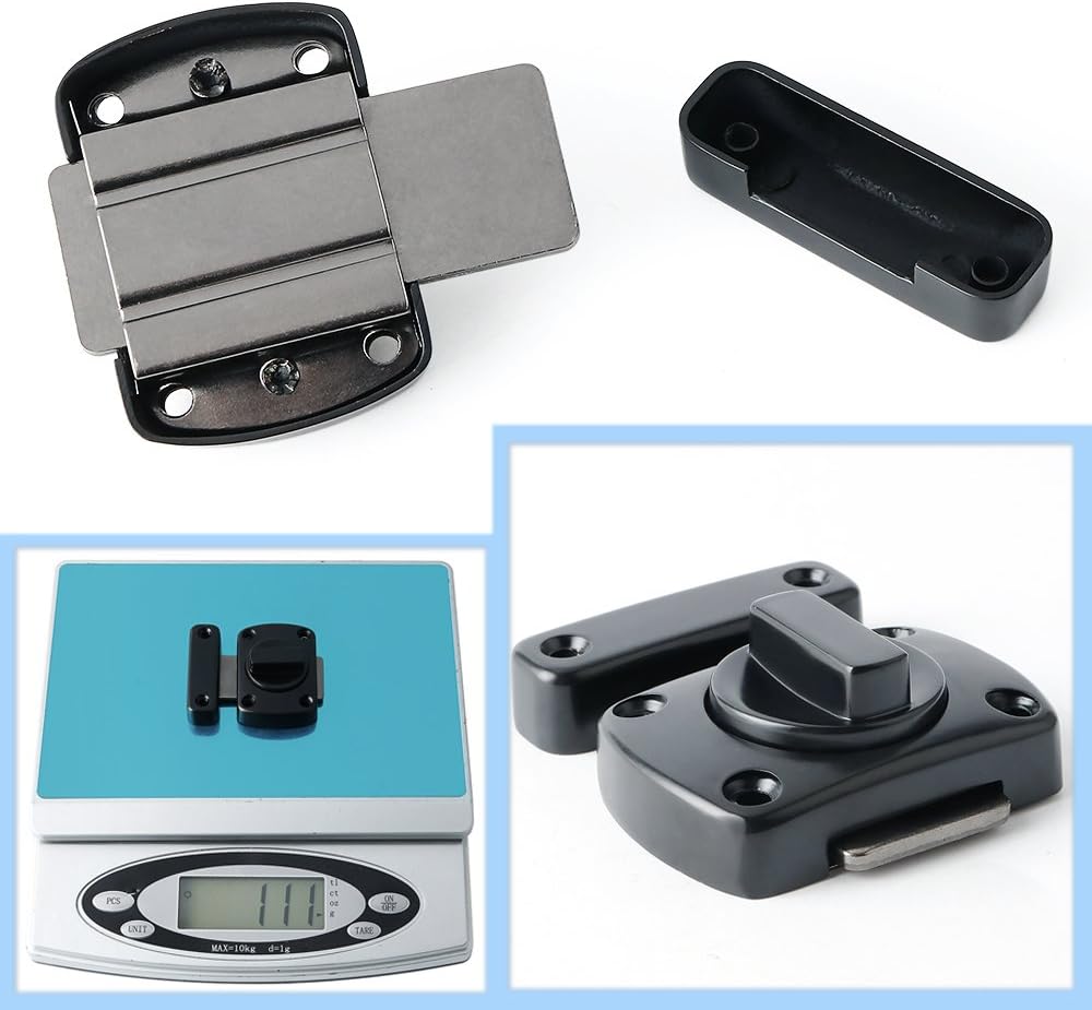 Sayayo Bathroom Latch Rotate Bolt Gate Latch Door Lock, Matte Black ...