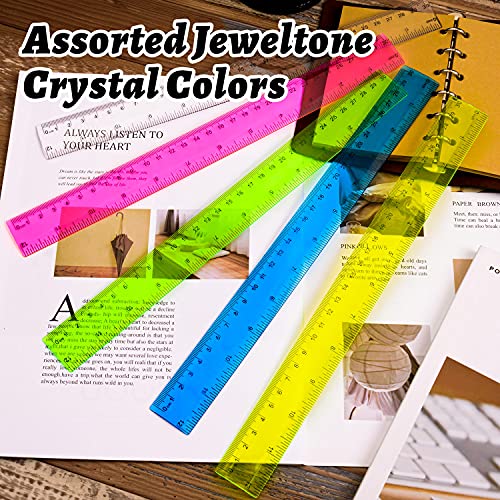 Plastic Straight Rulers, Ruler 12 Inch, Rulers for Kids, Office ...