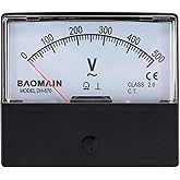 Baomain Voltmeter DH-670 AC 0-30V Rectangular Class 2.5 Analog Panel Volt Voltage Meter: Amazon ...