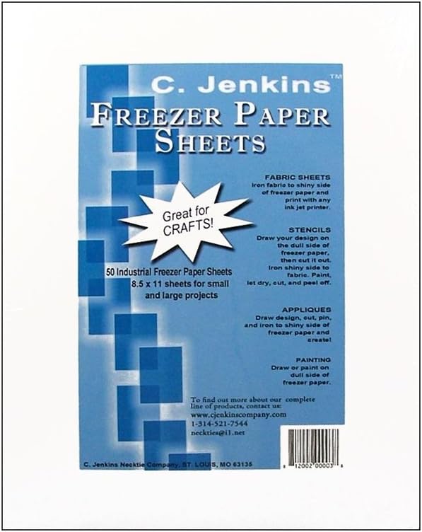 Amazon.com: C. Jenkins Freezer Paper Sheets 8.5X11 50/Pkg: Home & Kitchen
