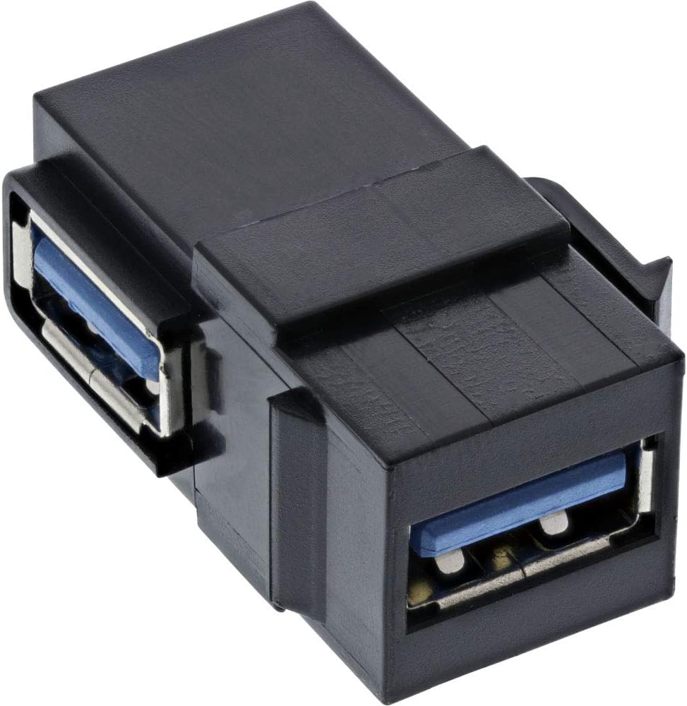 InLine 76202K USB 3.0 Keystone Snap-in Insert USB-A Female / Female ...