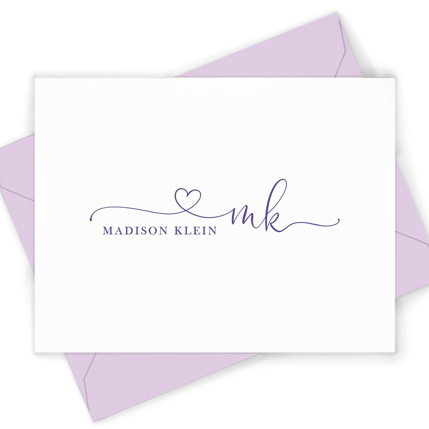 Amazon.com: PRECIOUS MONOGRAM FOLDED - Personalized Note Cards and ...