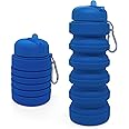 Amazon.com: Wikineon Collapsible Water Bottle 20oz, Travel Portable Sport Water Bottle, Silicone ...