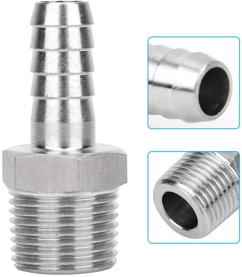2PCS Stainless Steel 1/2″BSPT Male Thread Joint and Pagoda Quick Joint ...