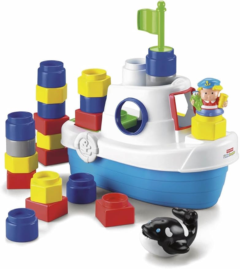 Fisher-Price Little People Builders Floaty Boat: Amazon.co.uk: Toys & Games