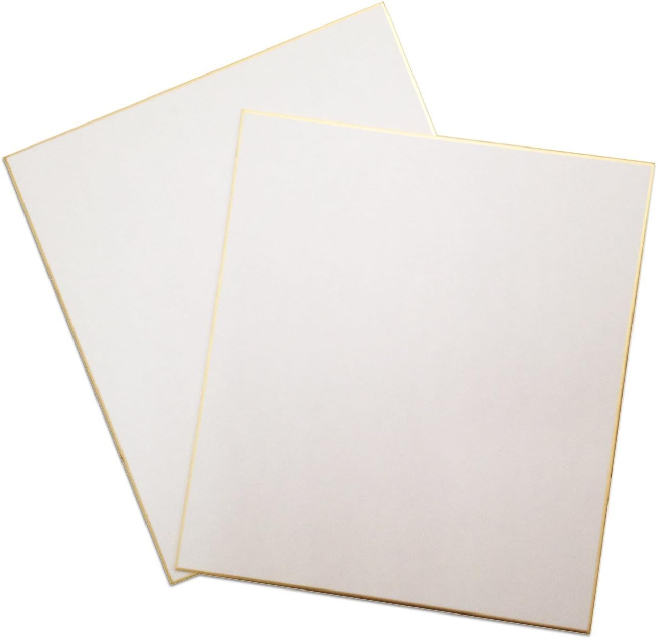 Japan Art Shikishi Board Set of two 9.5 x 10.75" Gold Bordered for ...