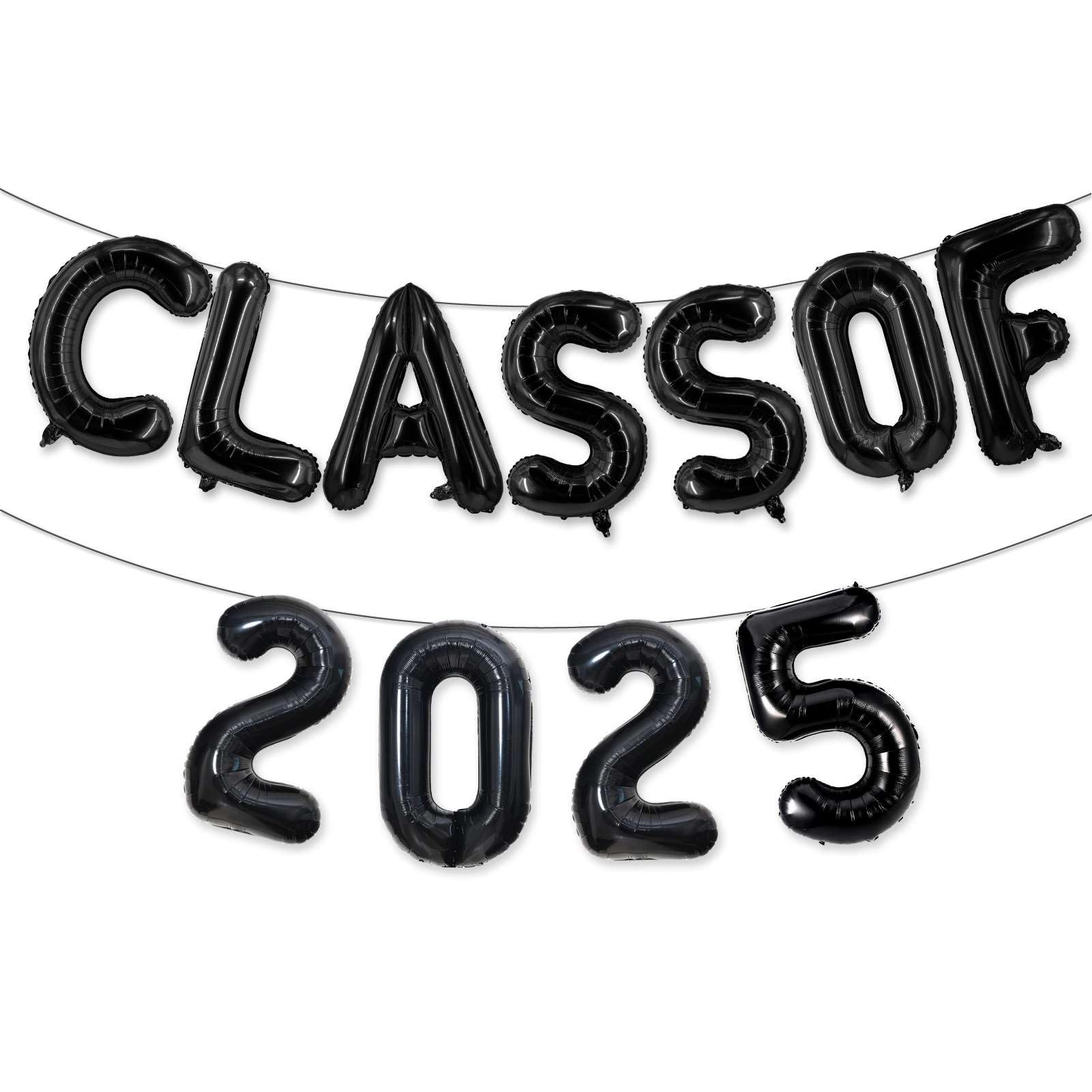 Class of 2025 Balloons Black 16 Inch, Black Class of 2025 Graduation ...