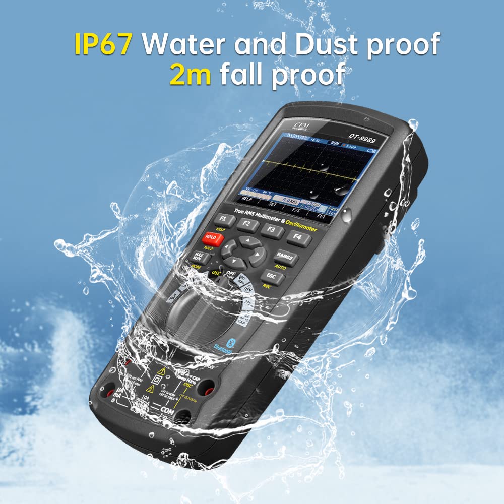 CEM Digital Handheld Oscilloscope Multimeter,DT-9989 Oscilloscope 3 In ...