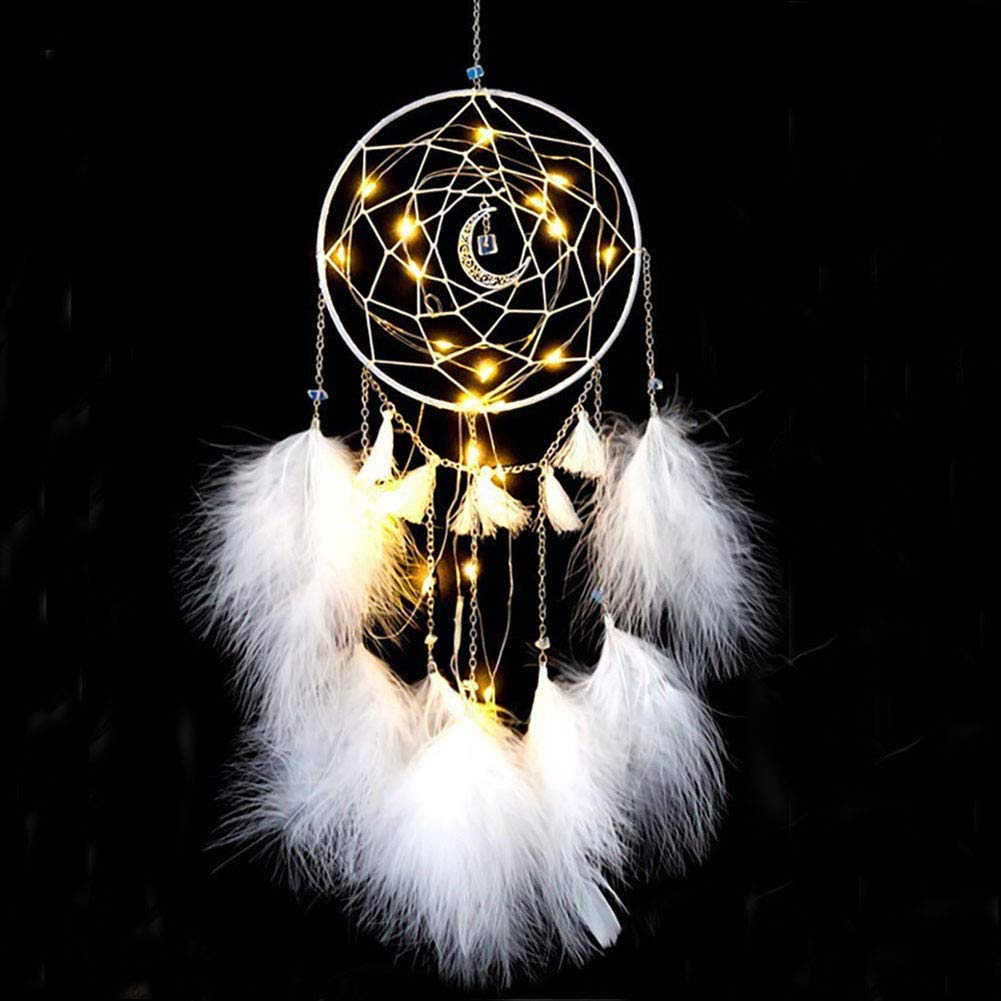 Amorlla LED Dream Catcher, Handmade Dream Catchers for Bedroom Wall ...