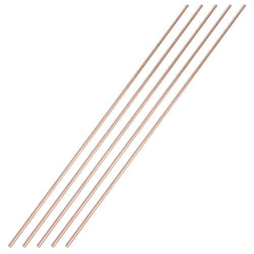 Pure Copper Round Rod 1/8" Dia 13" Length Bare Copper Cu Metal Rod for ...