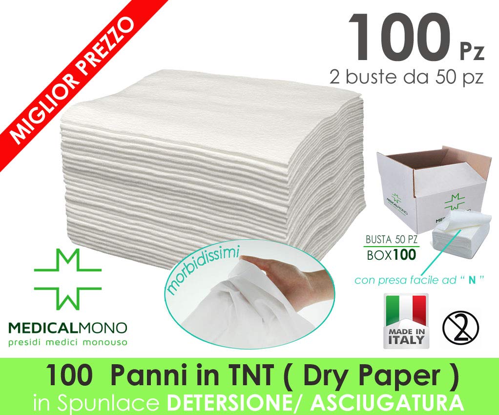 Detergenti e prodotti per la pulizia casa di riposo Dry Paper monouso ...