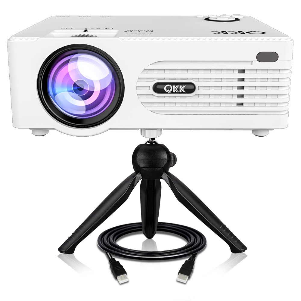 QKK 2200lumen Mini Projector - Full HD LED Video Projector 1080P